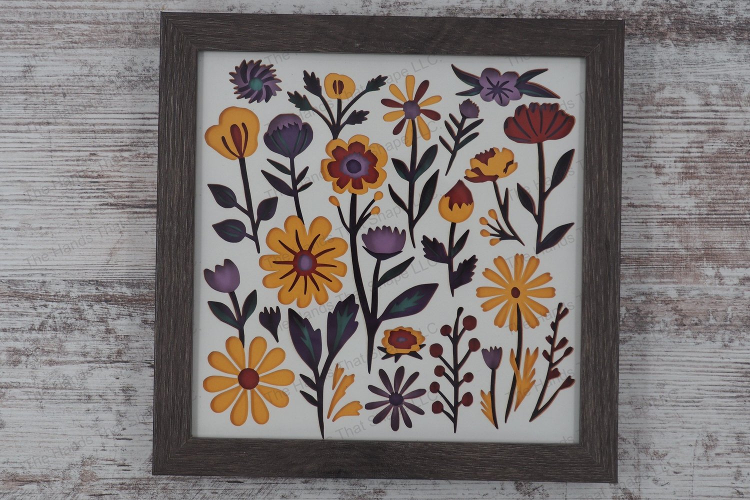 Cardinal and Pinecone Layered Paper Art Shadow Box