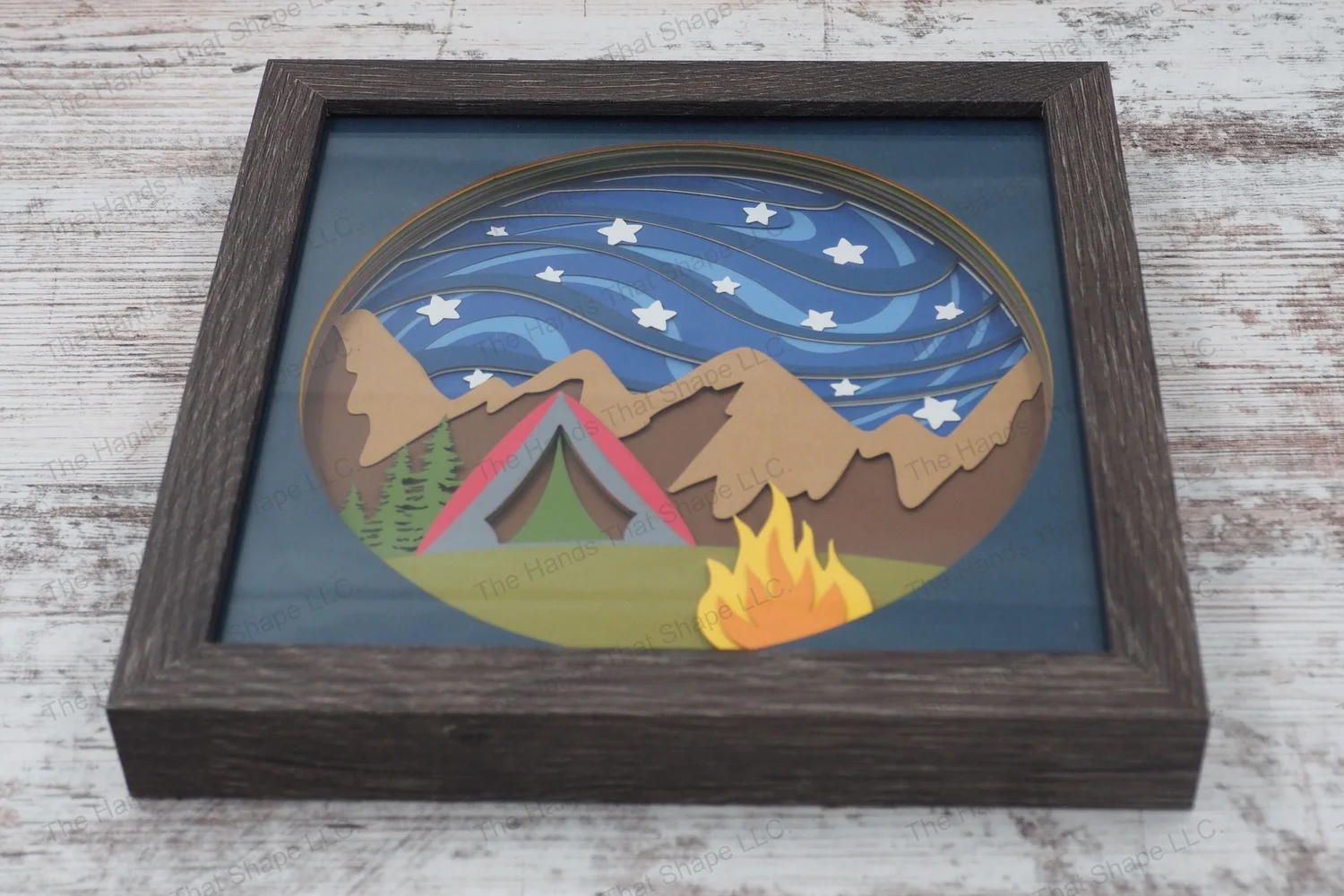 Sea Turtle Layered Paper Art Shadow Box