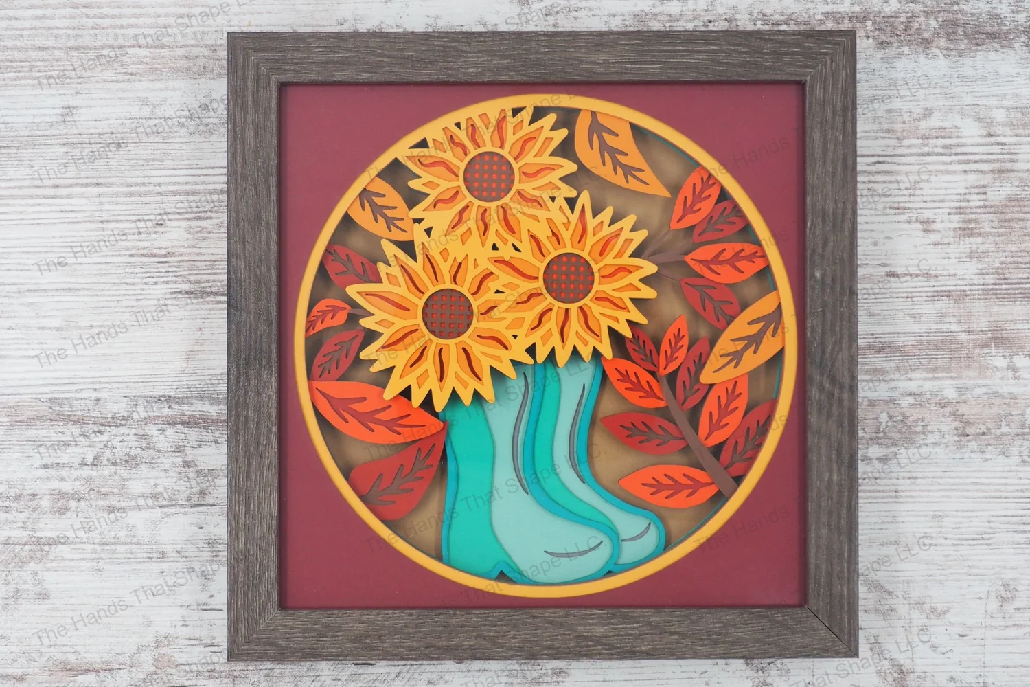 Seahorse Layered Paper Art Shadow Box