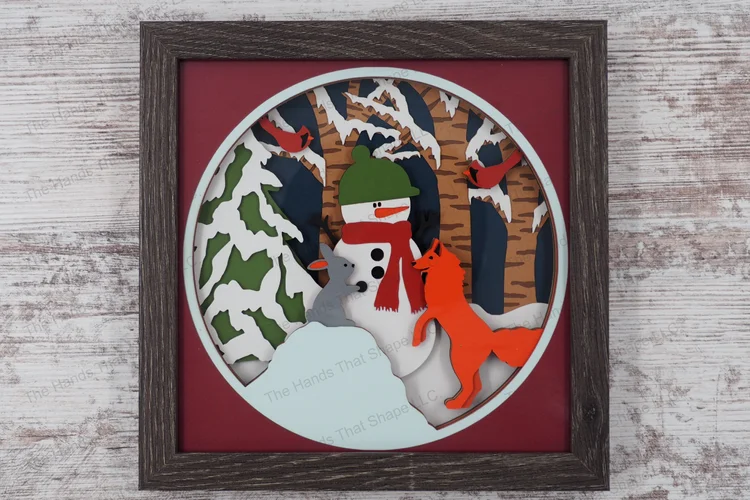 Northern Lights Layered Paper Art Shadow Box