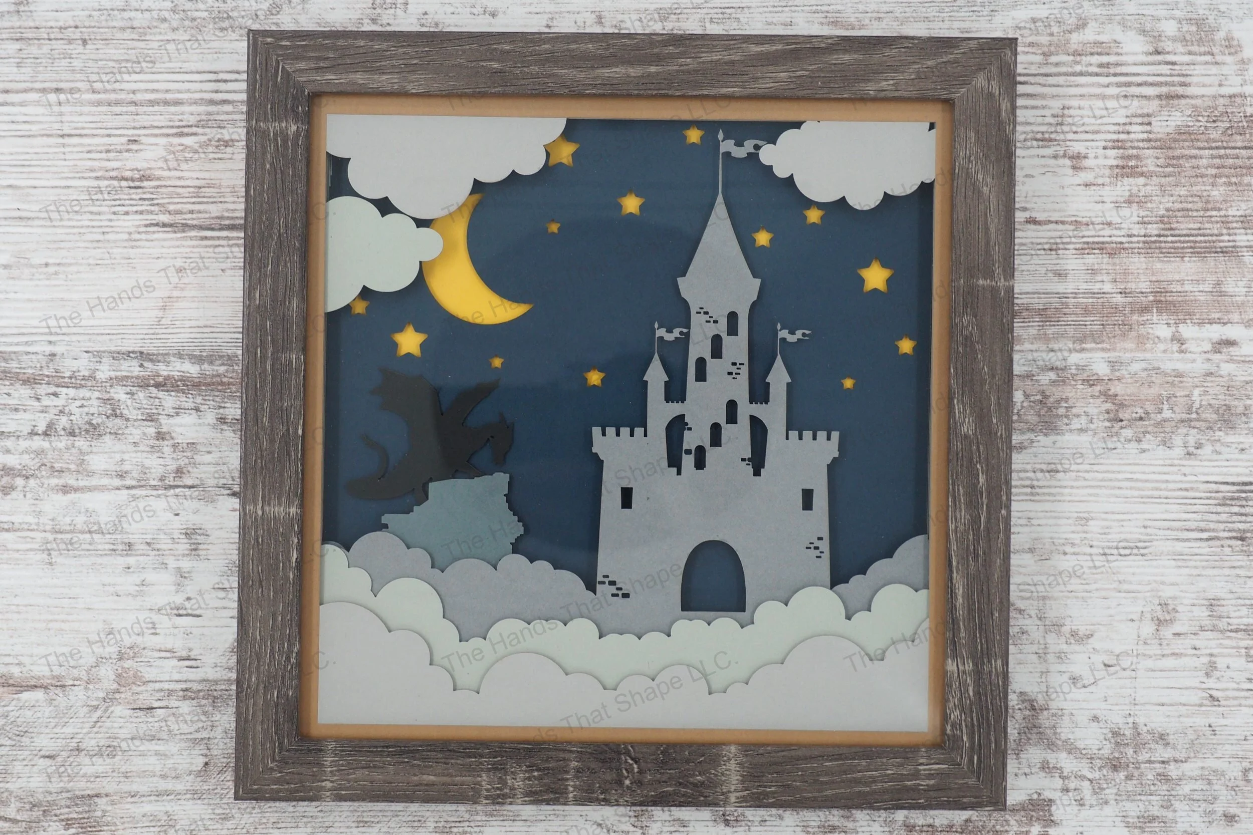 Sunflower "Home" Layered Paper Art Shadow Box