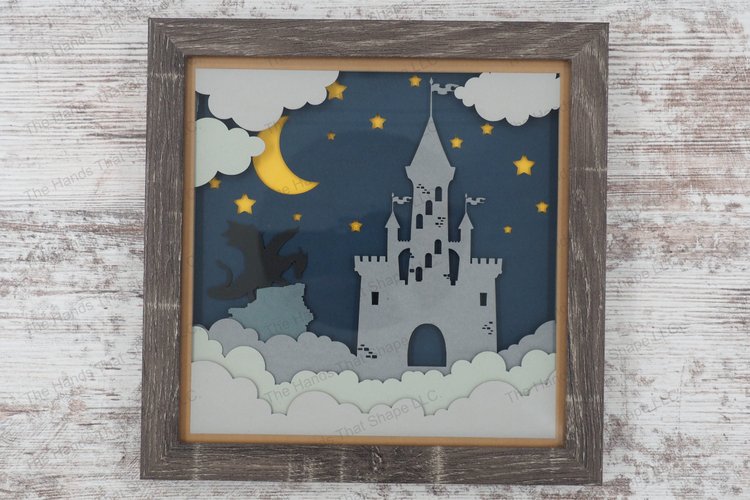 Sunflower "Home" Layered Paper Art Shadow Box