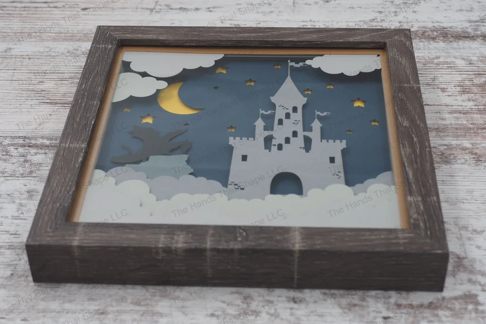 Peacock Layered Paper Art Shadow Box