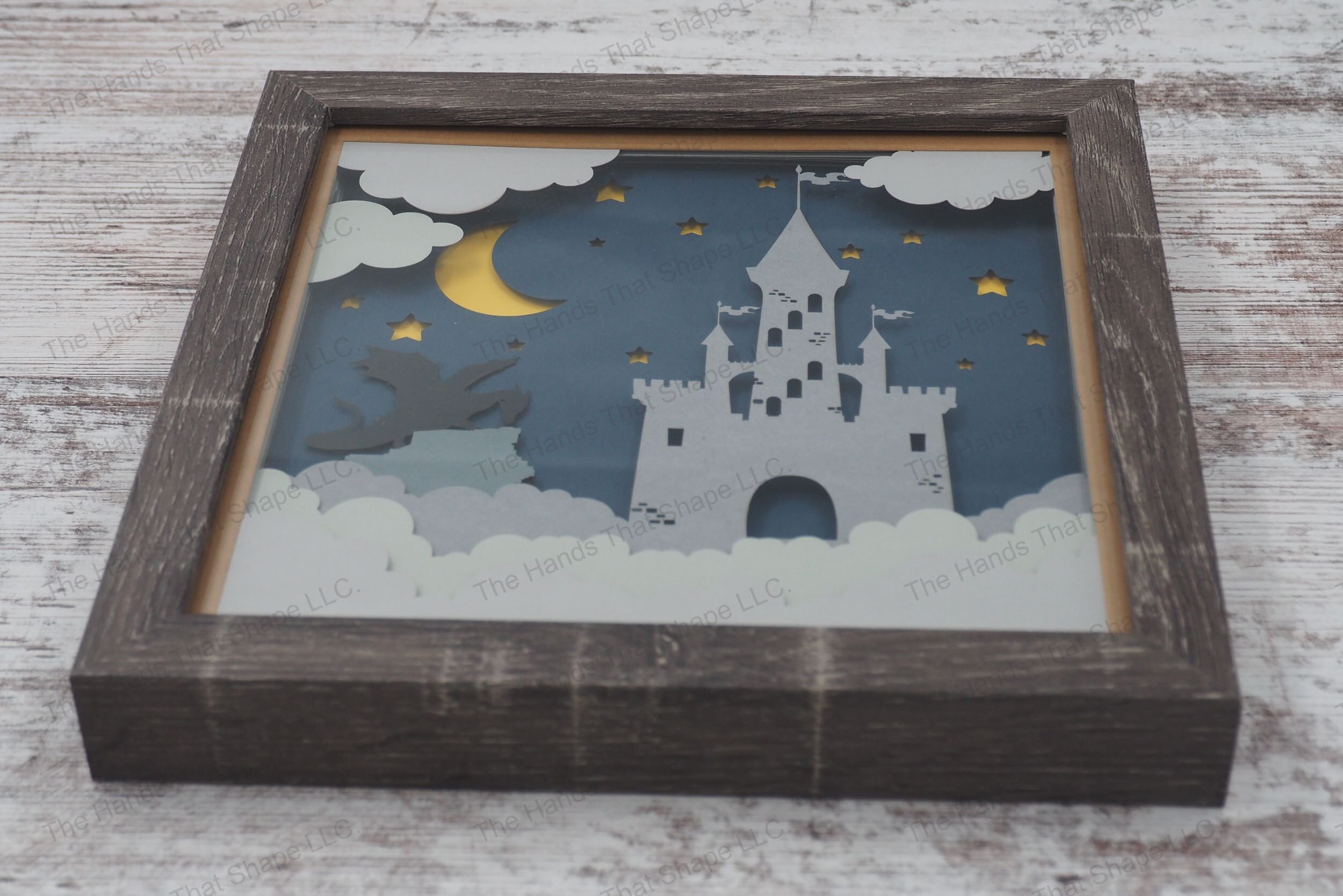 Peacock Layered Paper Art Shadow Box