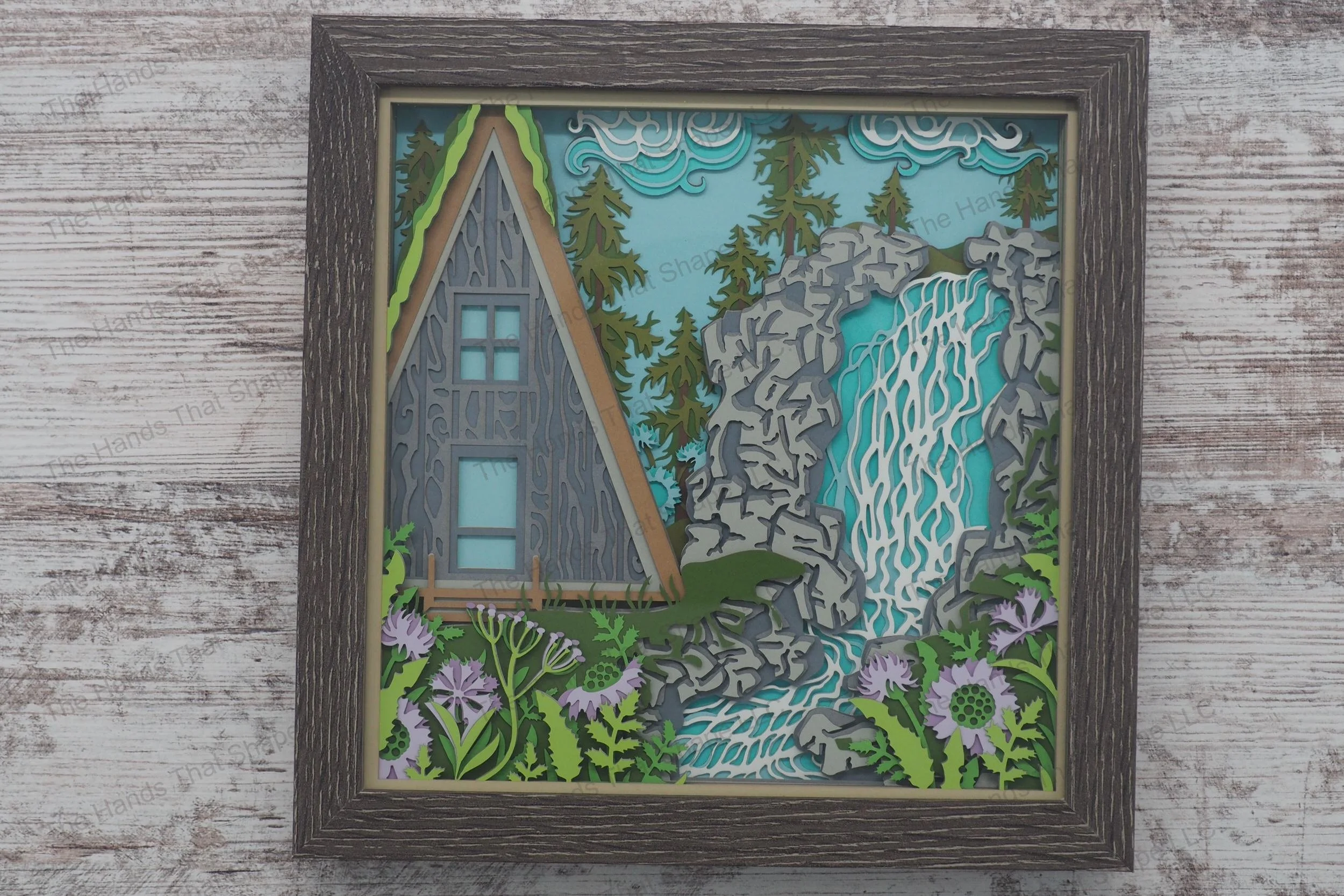 Deer Silhouette Layered Paper Art Shadow Box