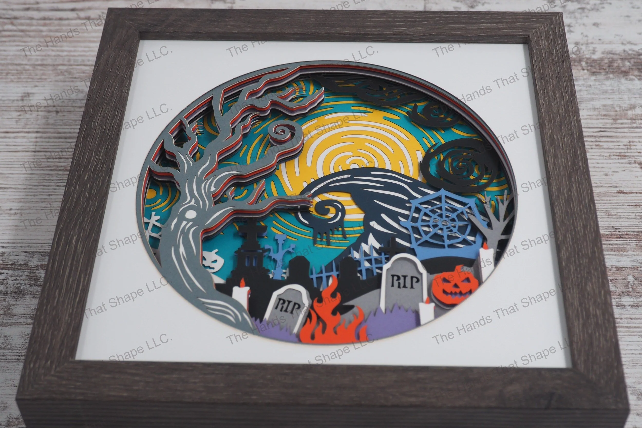 Seahorse Layered Paper Art Shadow Box