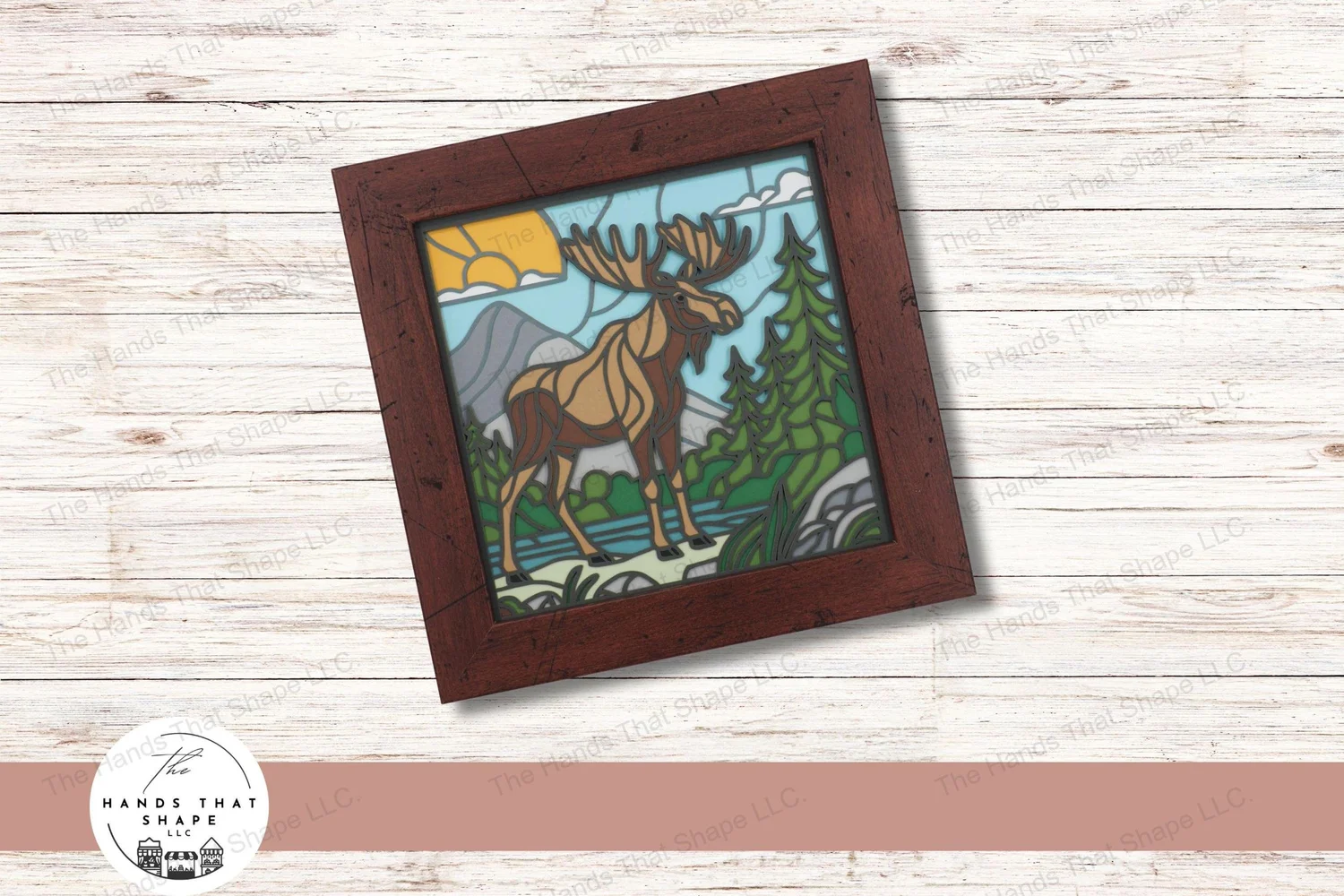 Duck House on the Pond 3D Layered Cardstock Wall Art File
