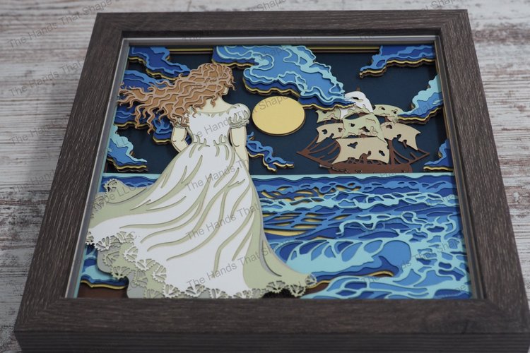 School Teacher Layered Paper Art Shadow Box