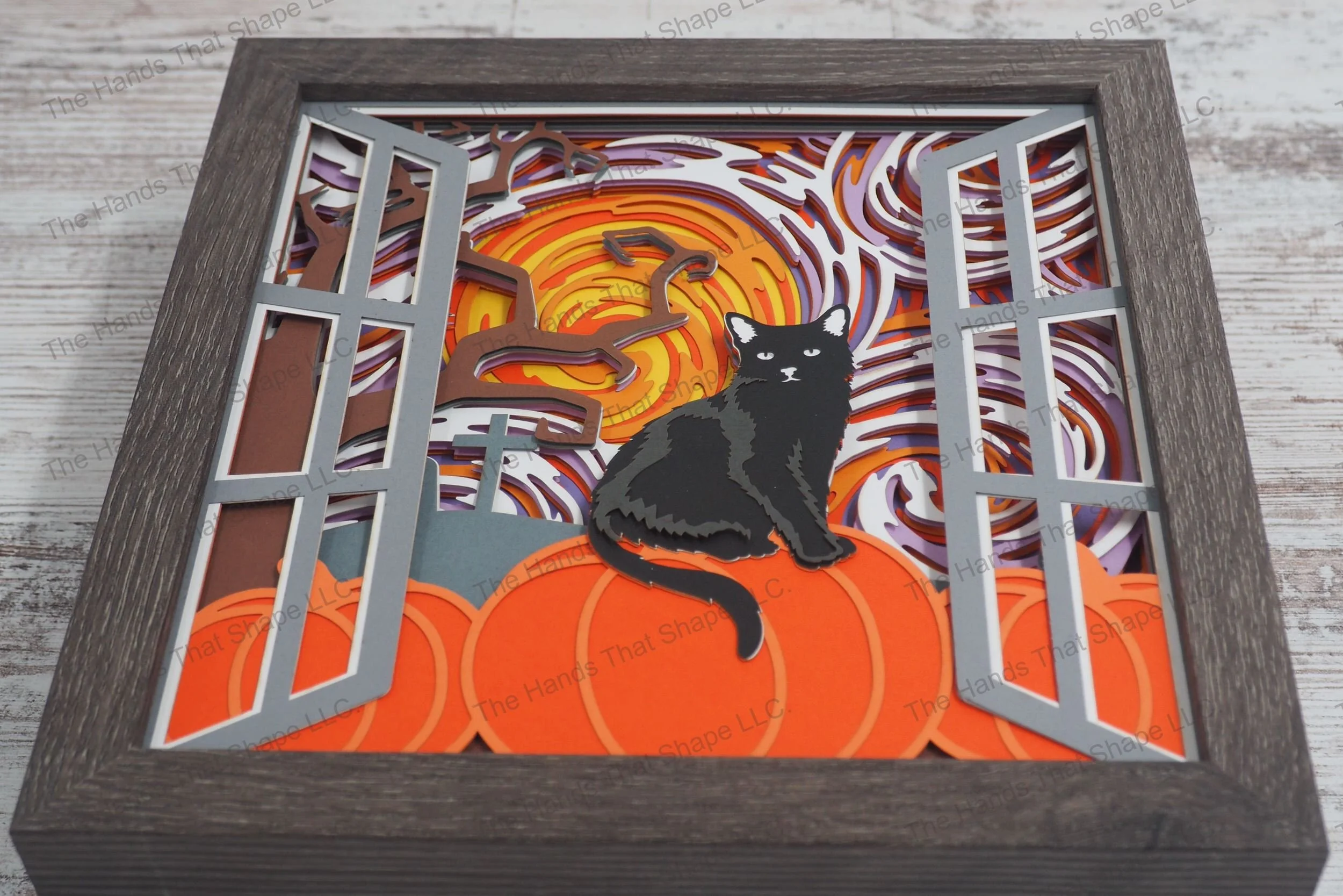 Peacock Layered Paper Art Shadow Box