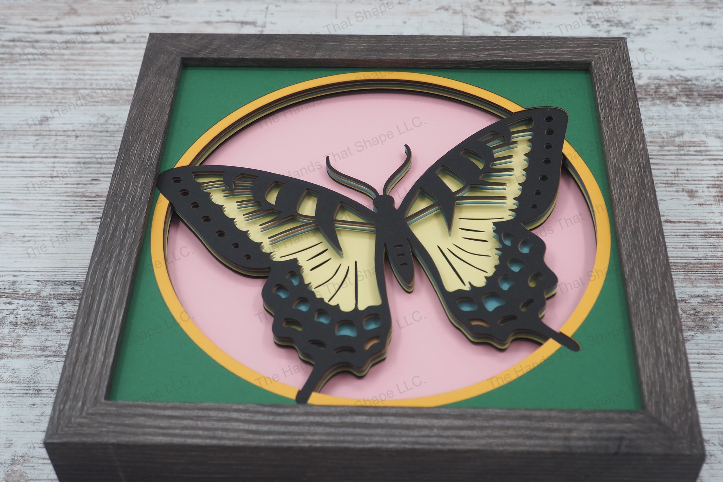 Japan Layered Paper Art Shadow Box