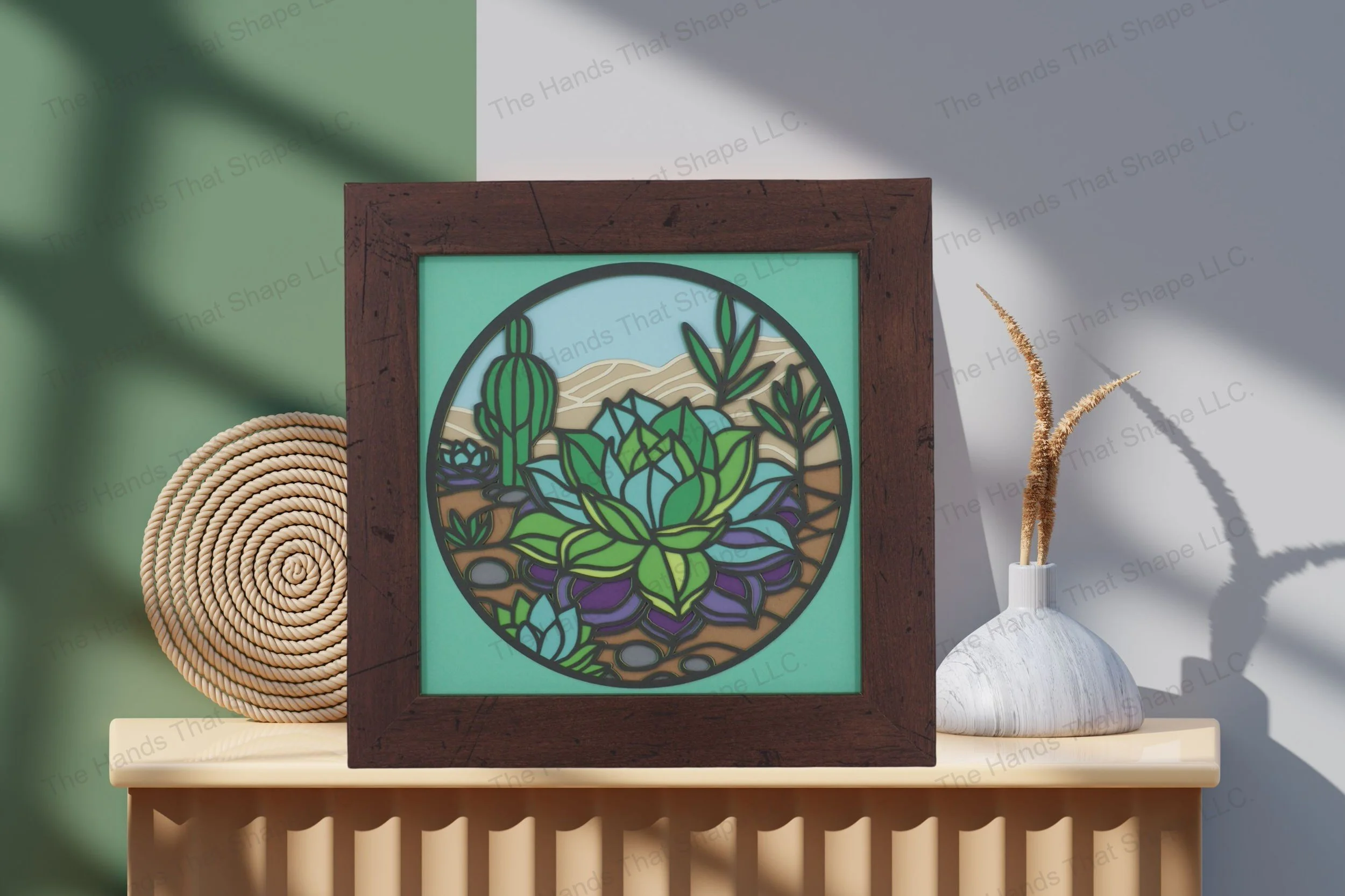 Folksy Fox Layered Cardstock Wall Art Craft File