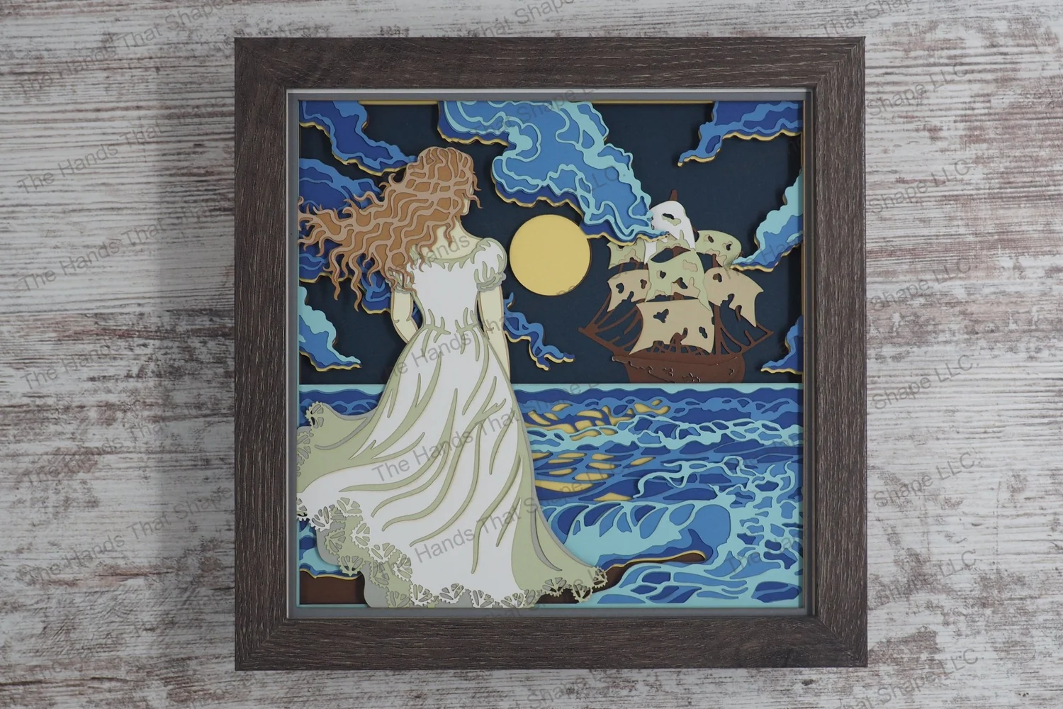 School Teacher Layered Paper Art Shadow Box