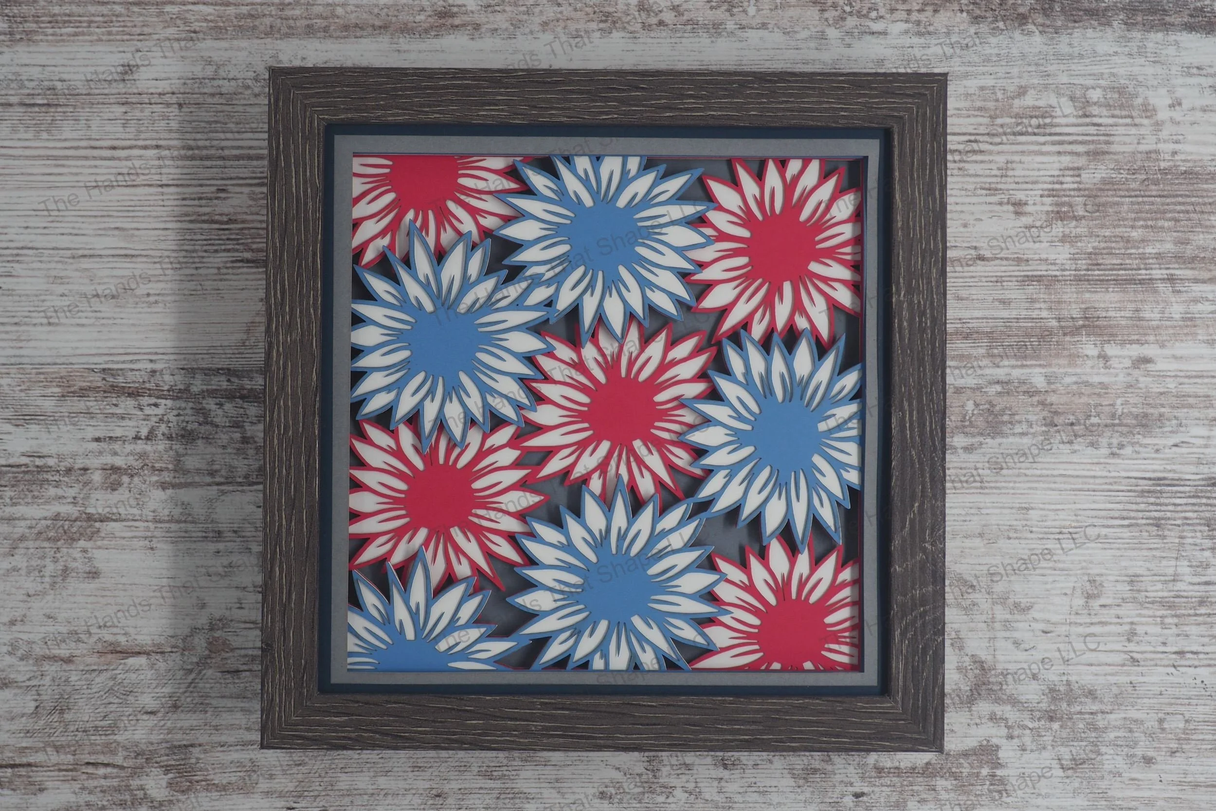 Japan Layered Paper Art Shadow Box