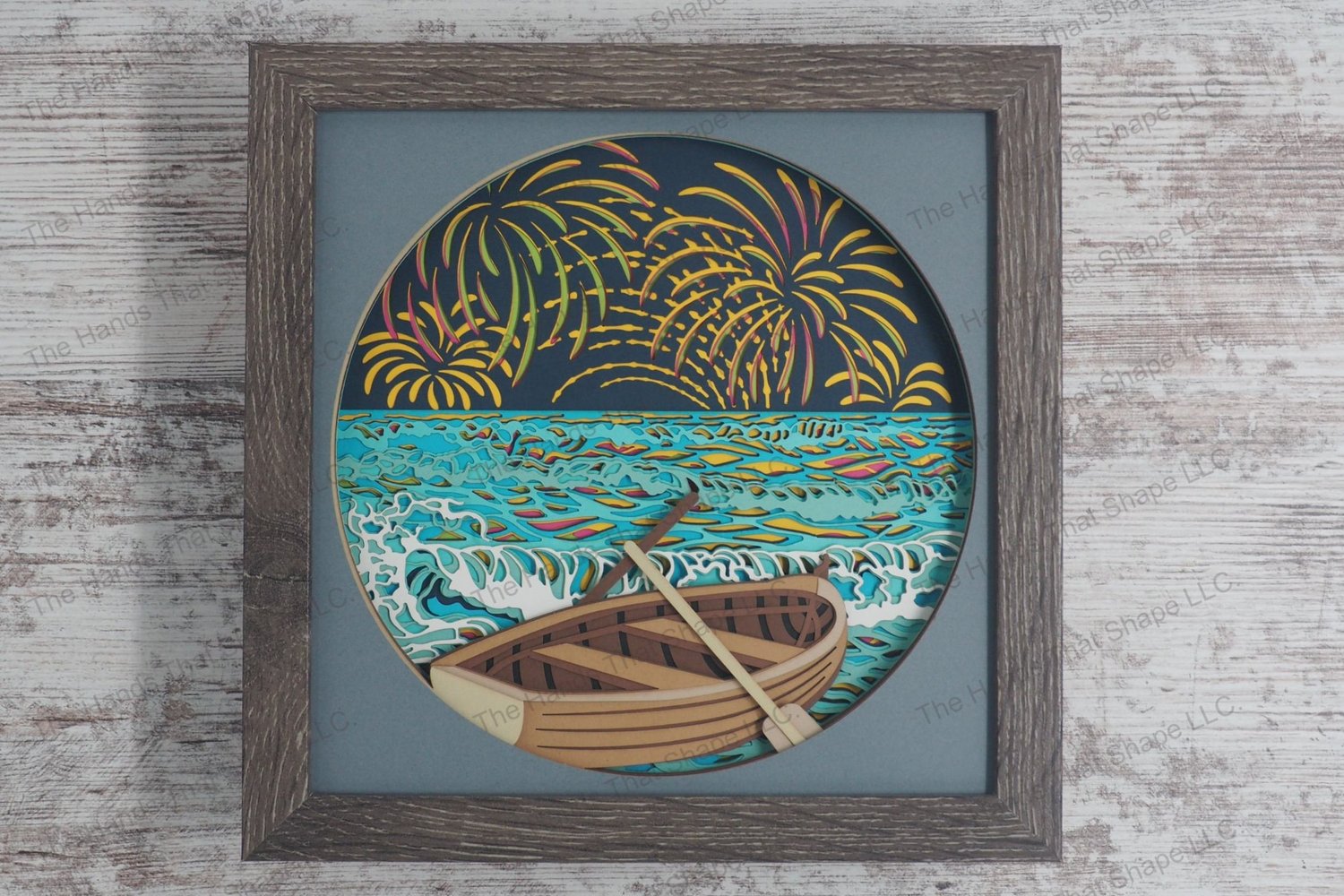 MN/WI Home Layered Paper Art Shadow Box