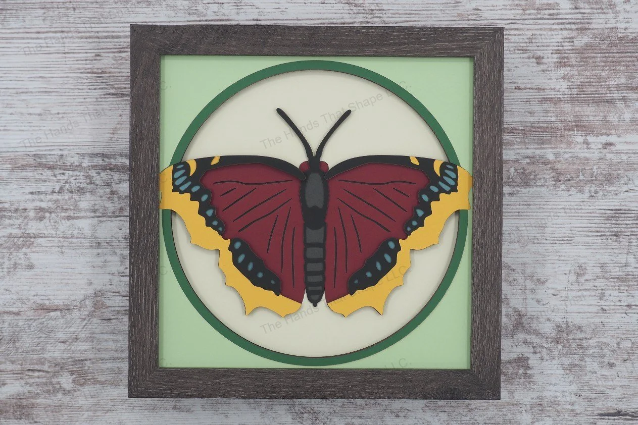 Japan Layered Paper Art Shadow Box