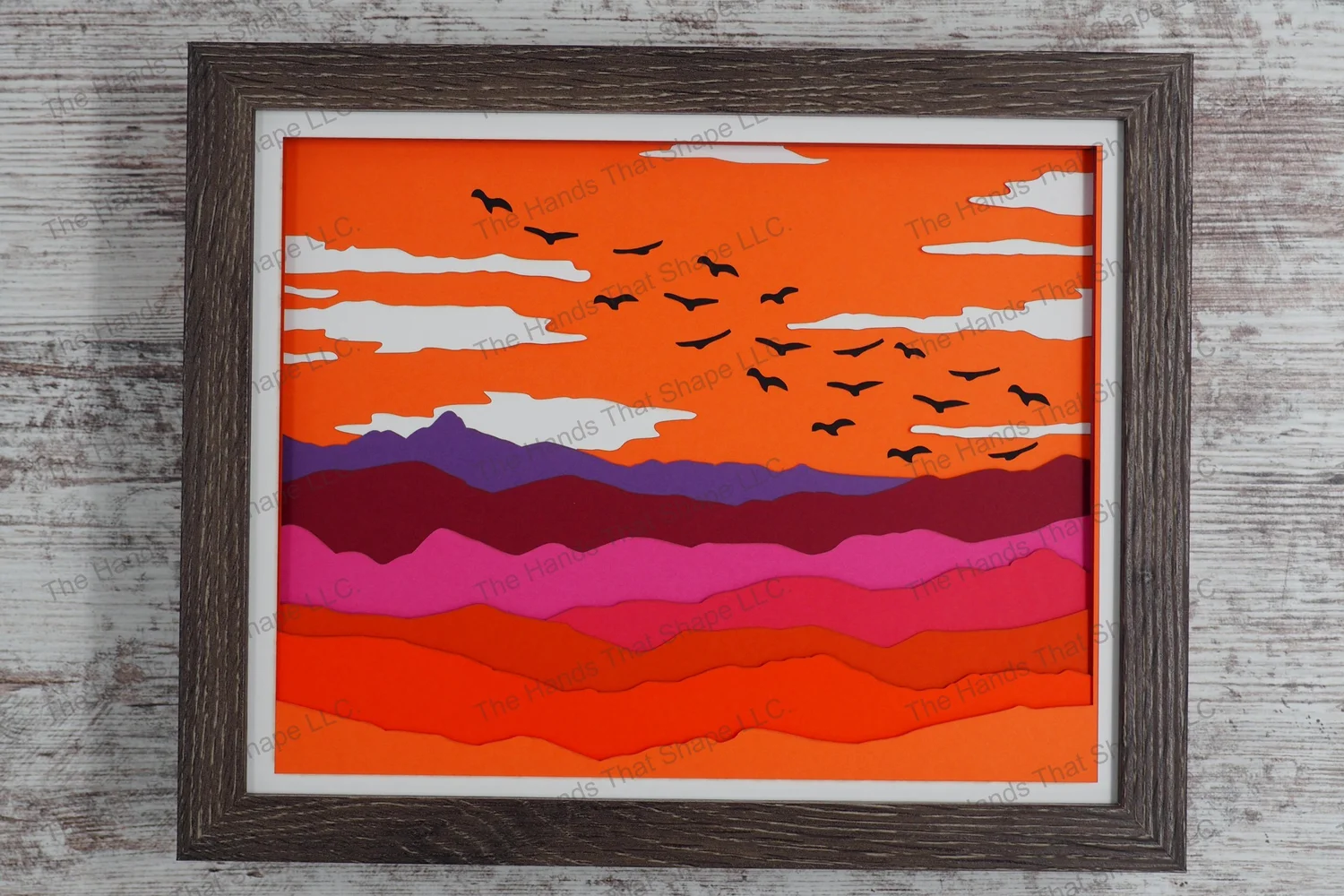 Seahorse Layered Paper Art Shadow Box