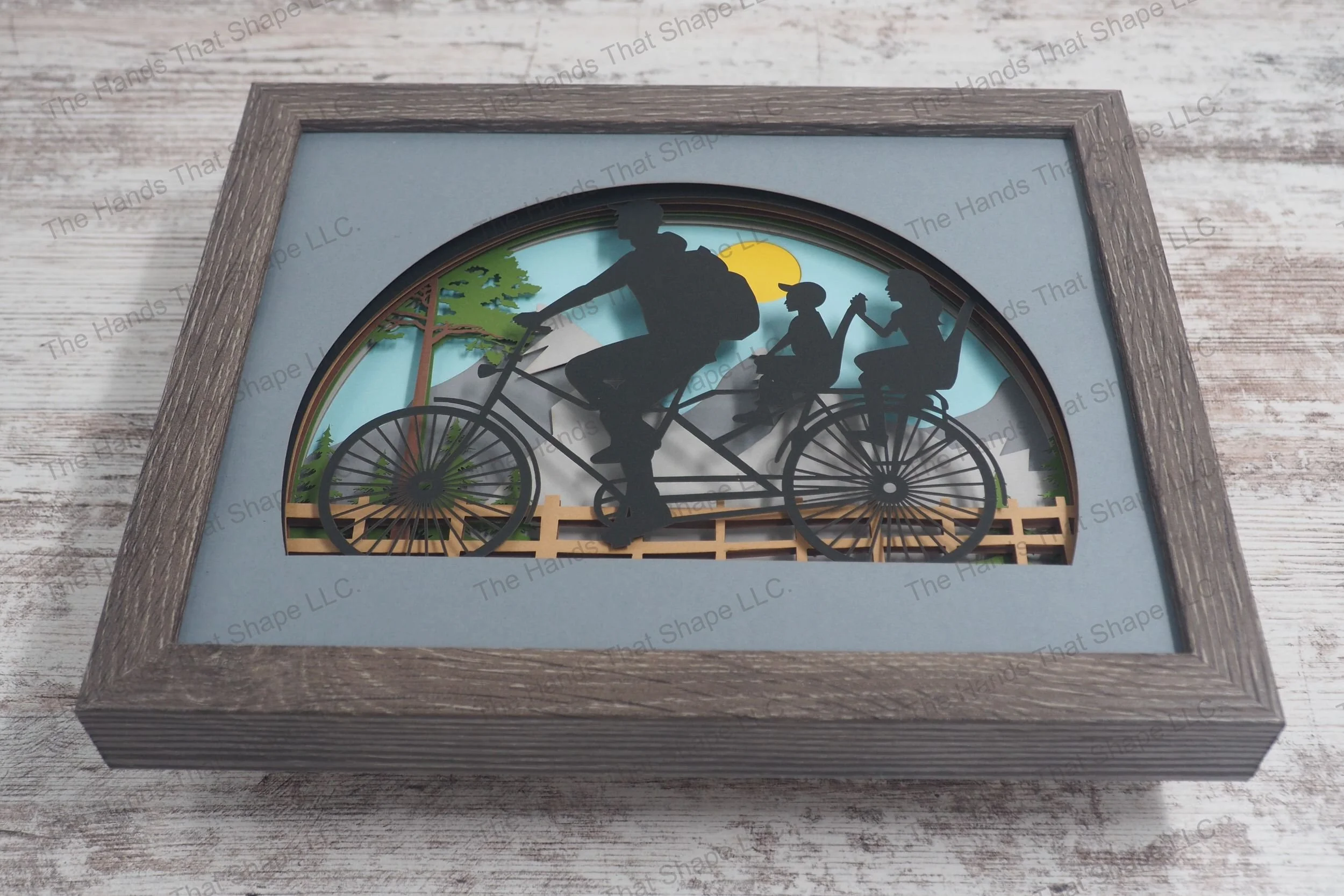 Boho Flowers Layered Paper Art Shadow Box