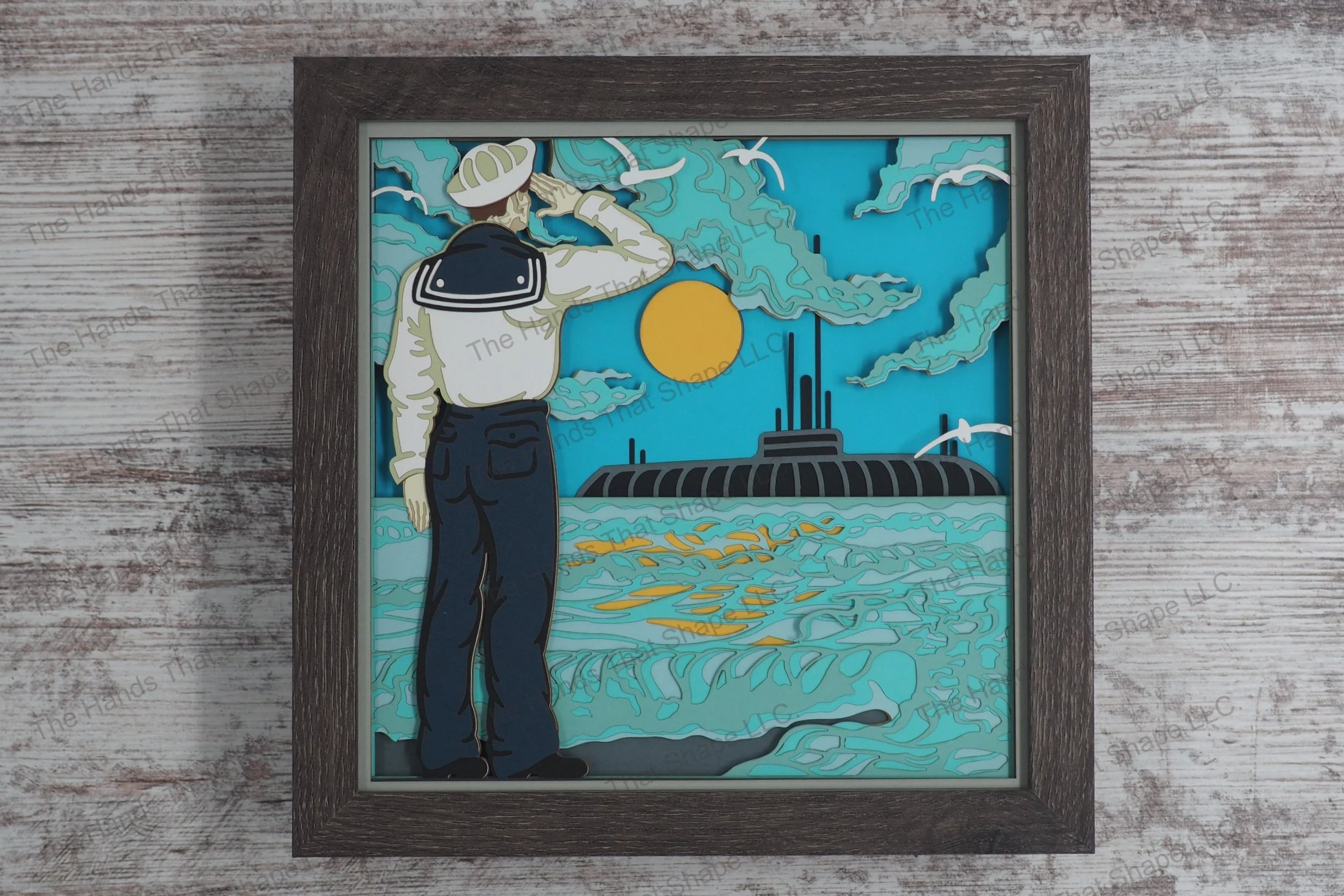 Northern Lights Layered Paper Art Shadow Box