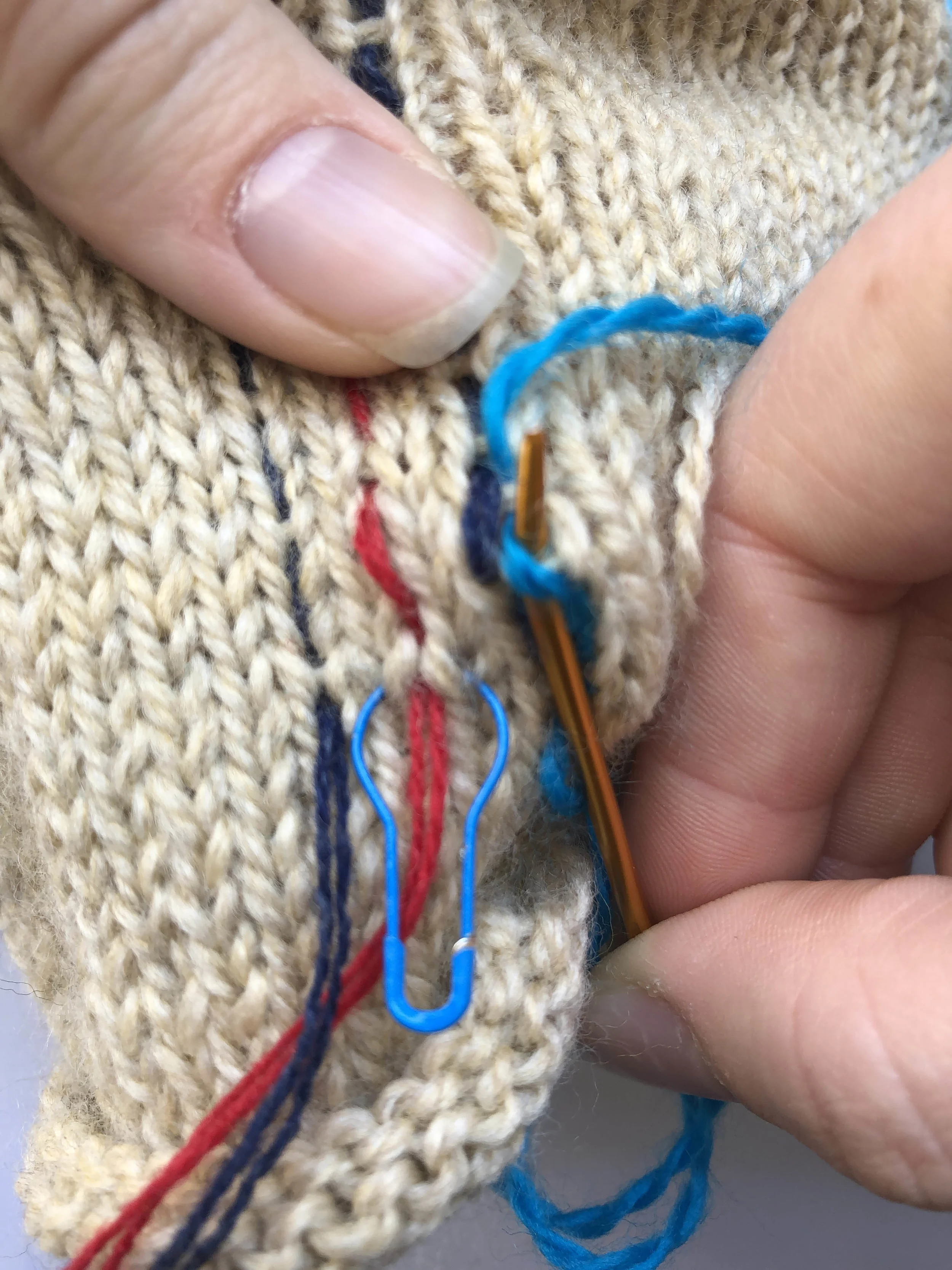 Steeking Methods Series: Part 1B: Hand Sewn Steek for Making Openings ...