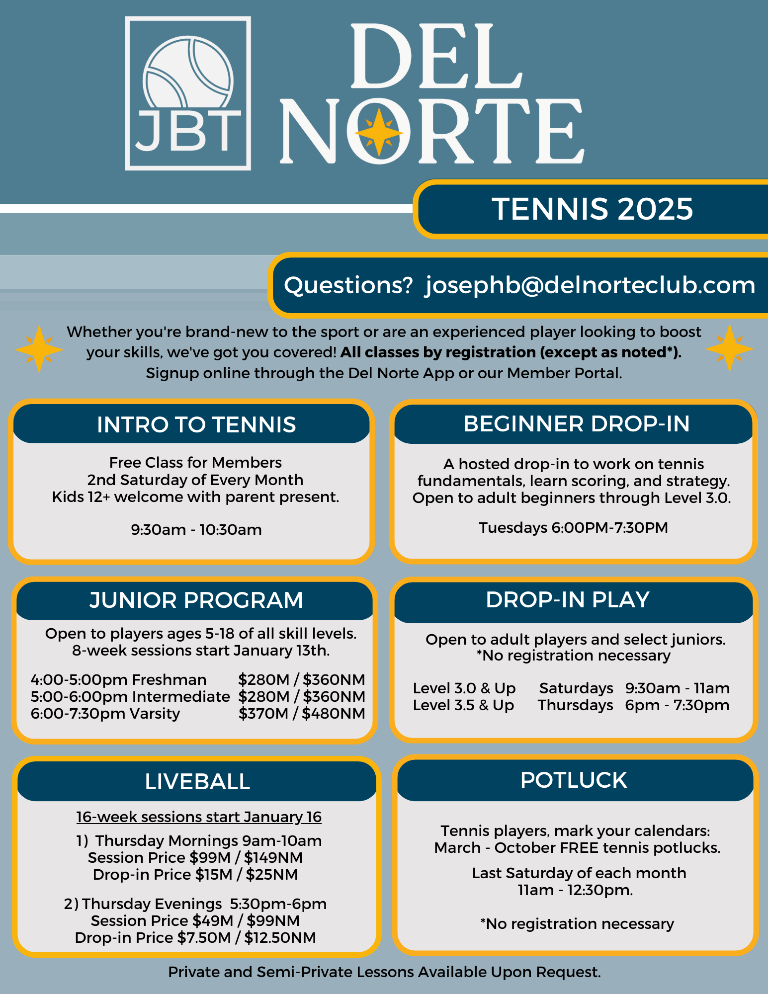 Tennis - Del Norte Club — Del Norte Club