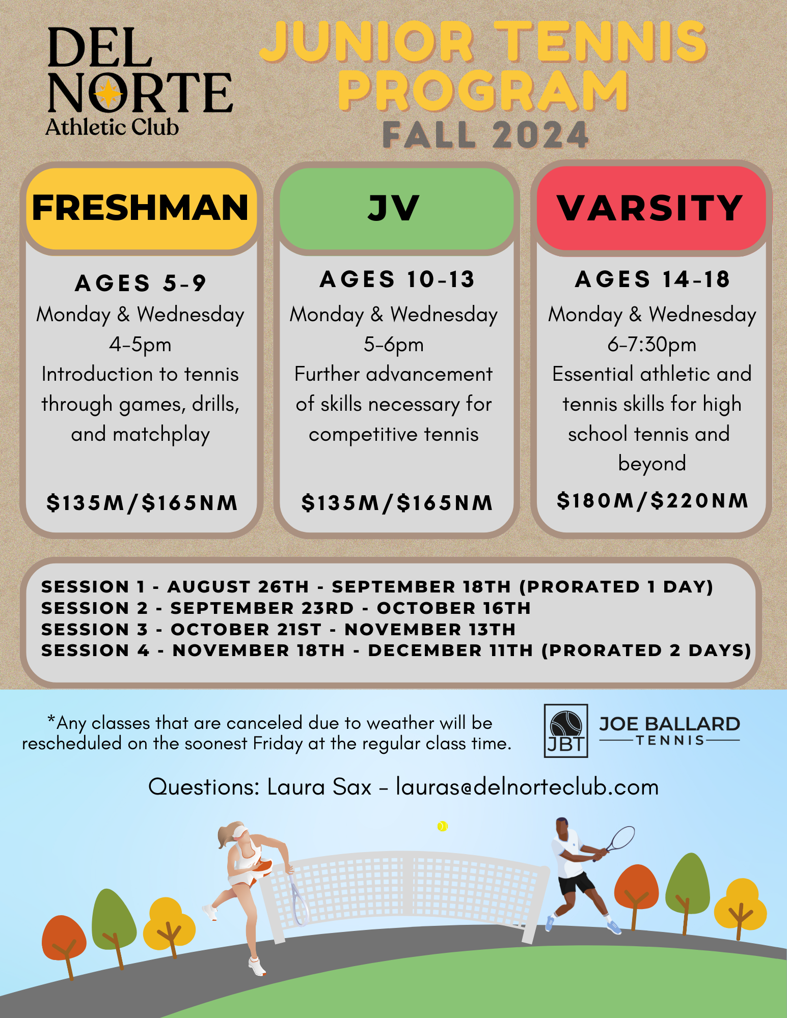 Tennis - Del Norte Club — Del Norte Club