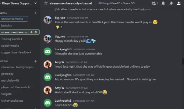 Discord — San Diego Sirens