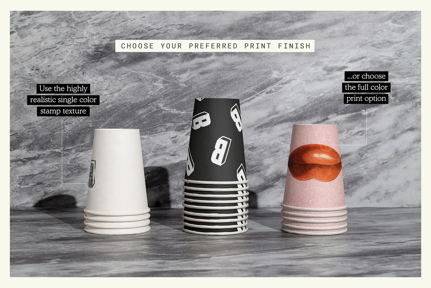 Stop-Motion Paper Coffee Cup Mockup | Animated Video Mockup — mockstar