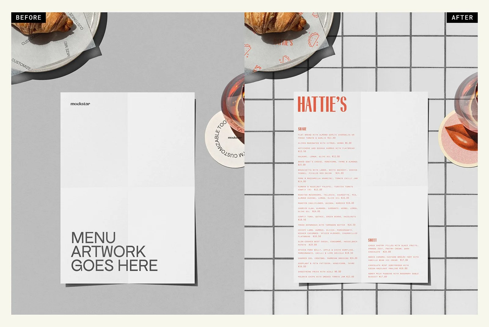 Menu & Food Paper Mockup #2 — mockstar