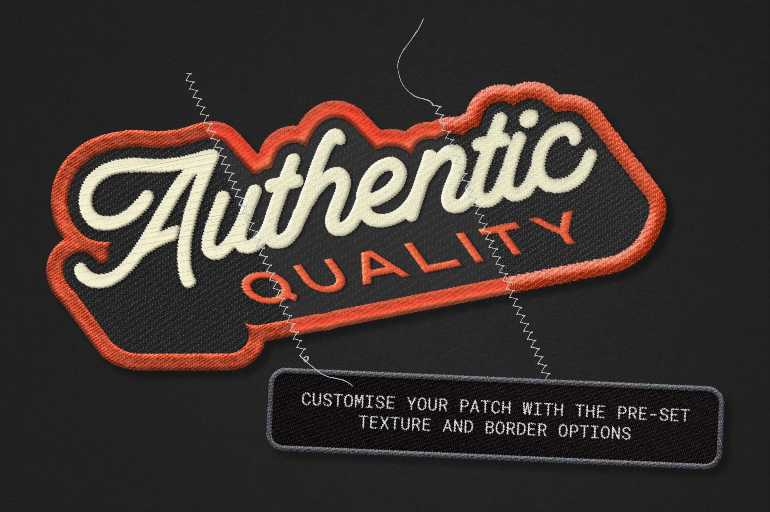Custom Embroidery Patch Mockup — mockstar