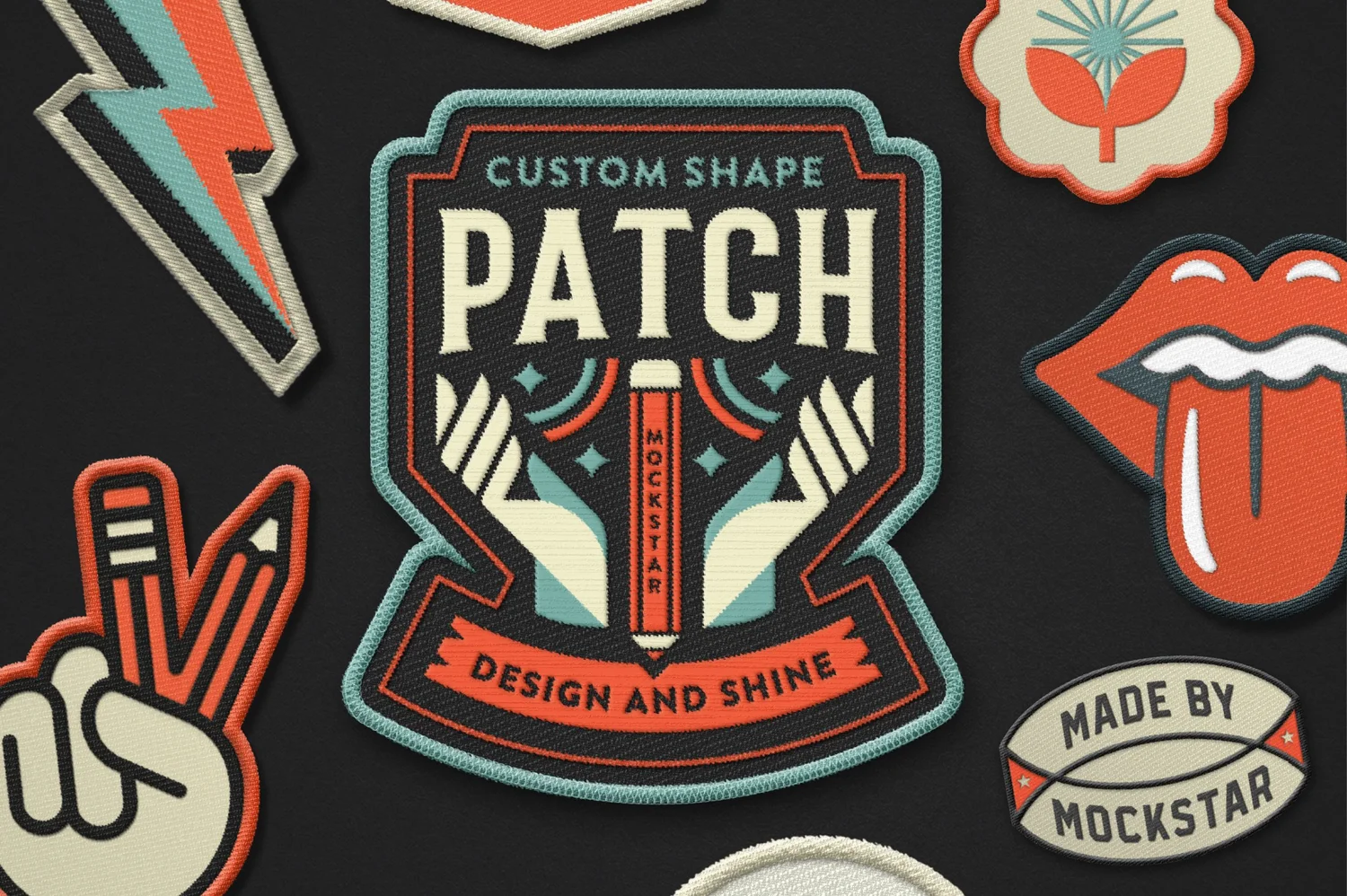 Custom Shape Die Cut Card Mockup — mockstar