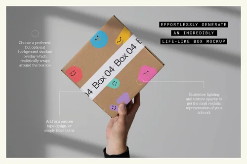 Kraft paper Bag & Sticker mockup — mockstar