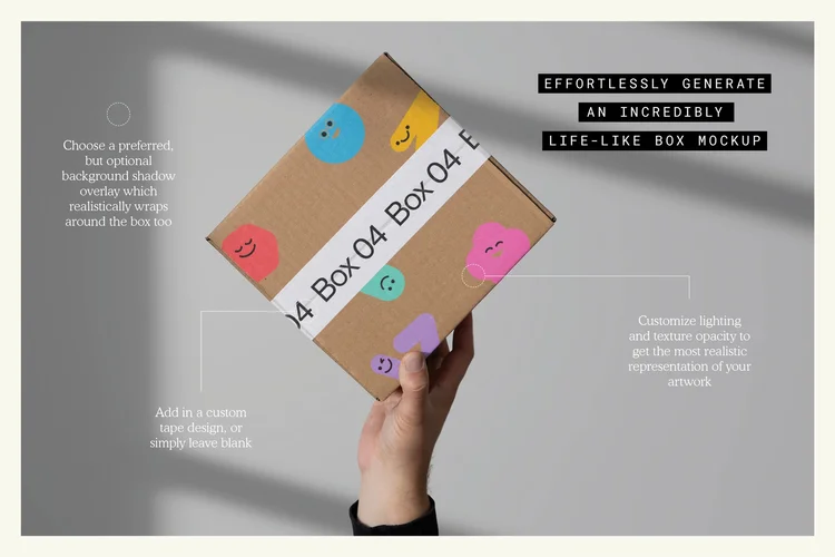 Kraft paper Bag & Sticker mockup — mockstar
