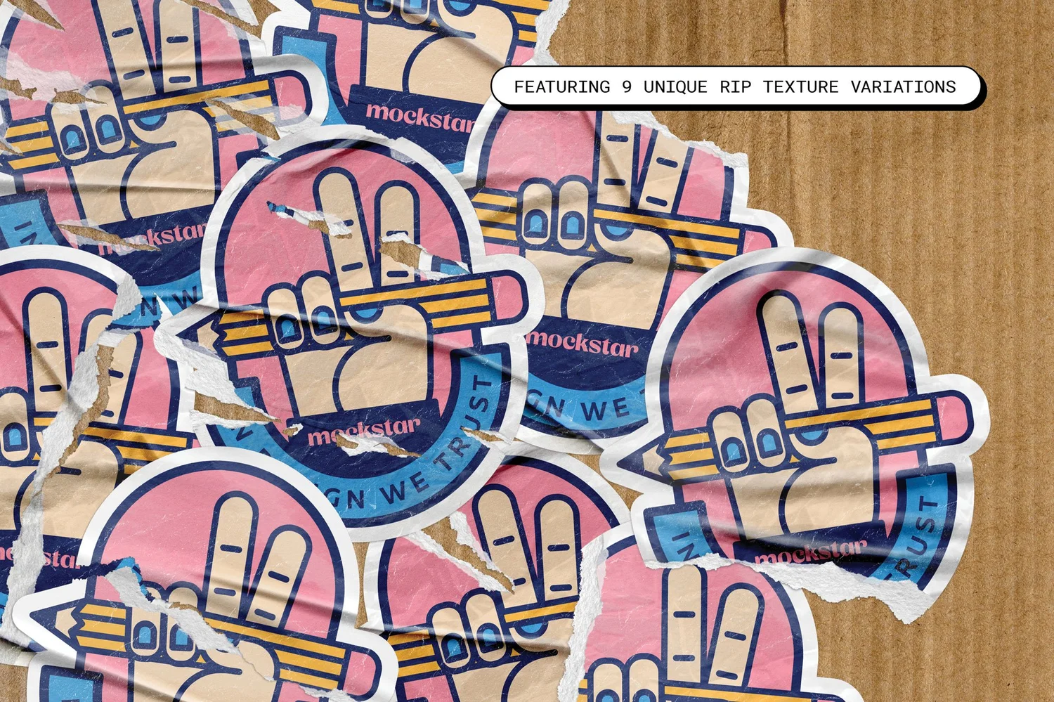 NEW RELEASE: Ripped Sticker mockup — mockstar