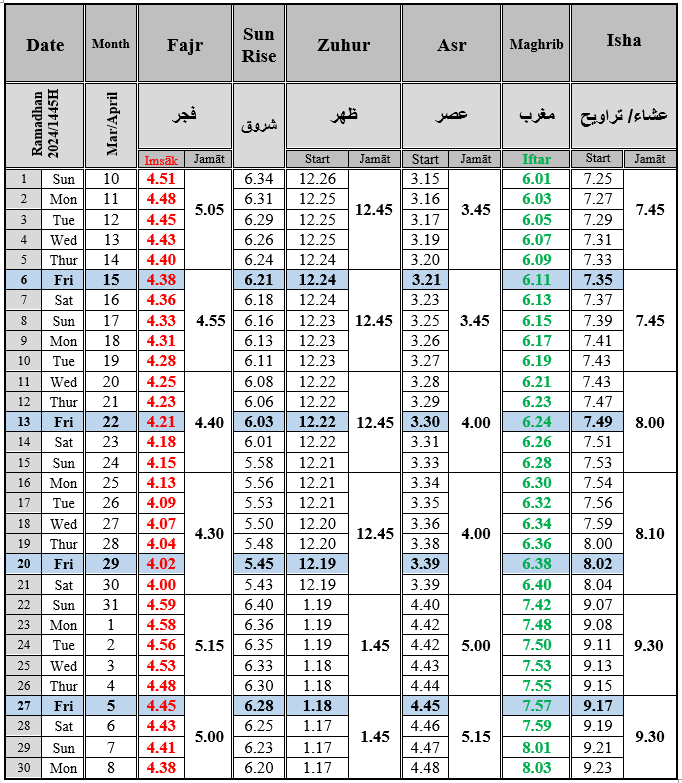 Ramadan — Middlesbrough Central Mosque