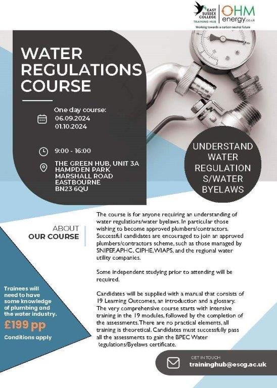 BPEC Water Regulations & Byelaws — ESC Green Training Hub