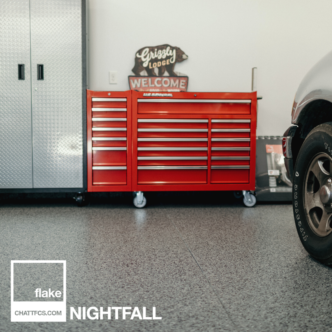 All About Nightfall | Polyaspartic Flake Coating — Chattanooga Floor Care