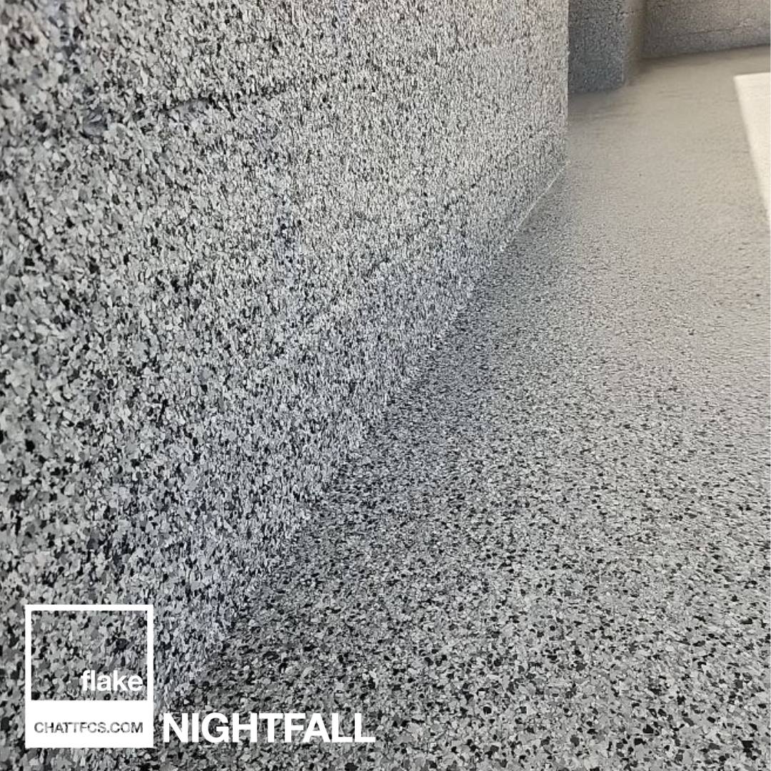 All About Nightfall | Polyaspartic Flake Coating — Chattanooga Floor Care