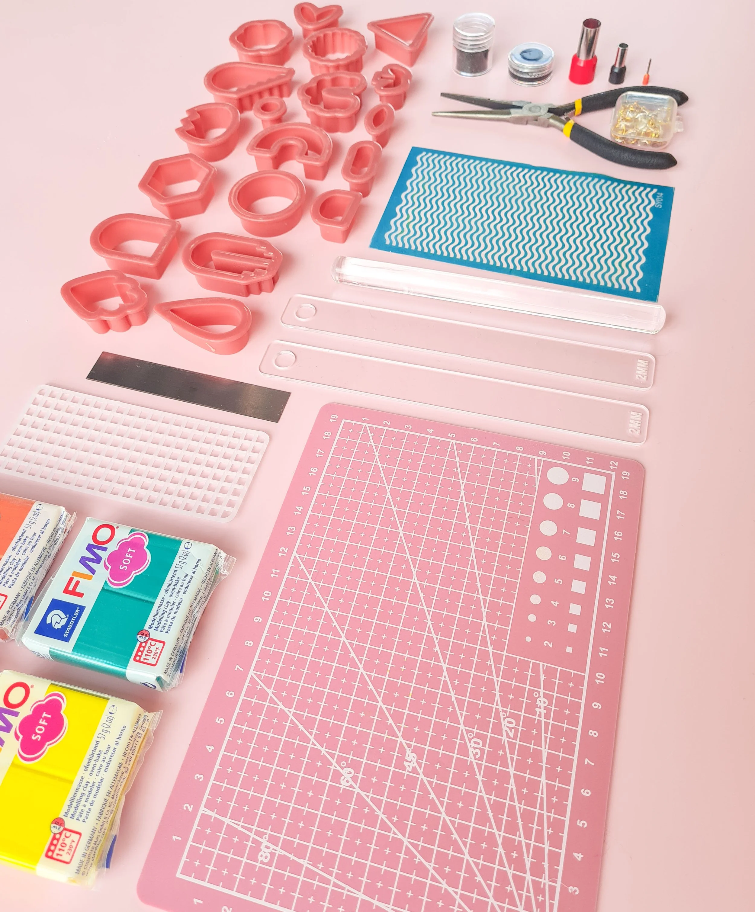 Polymer clay earrings DIY kit - starter kit - creative jewelry kit ...