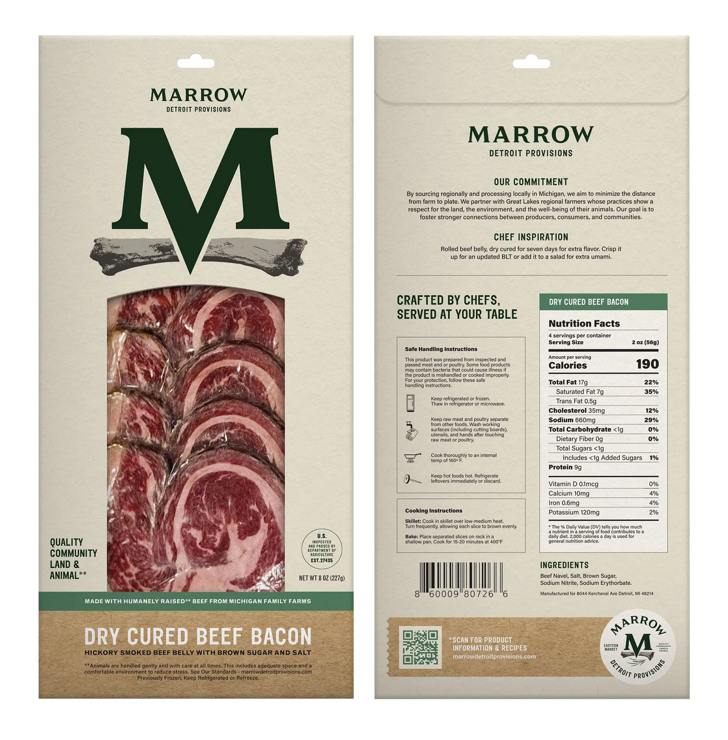 Dry Cured Beef Bacon — Marrow Detroit Provisions