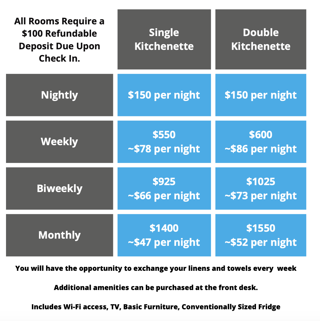 Floor Plans — Hillview Extended Stay