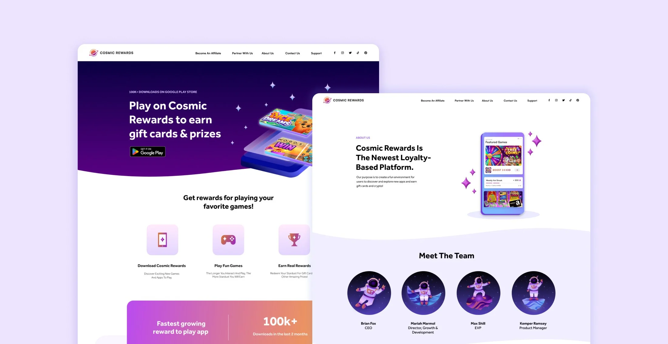 Cosmic Rewards Website — MD