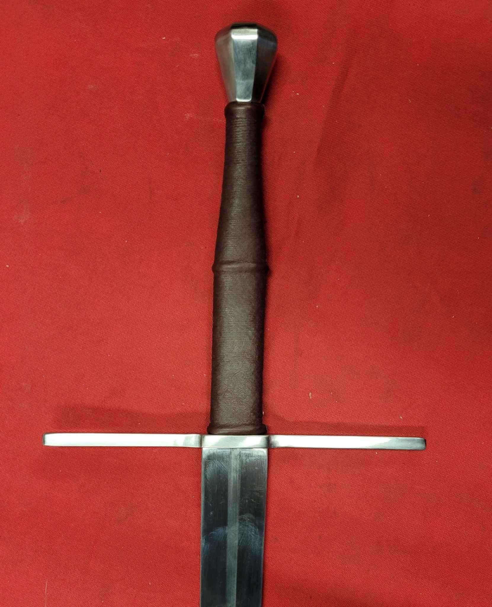 Type XVII Longsword - Sharp, Tan Leather — Seven Embers Forge