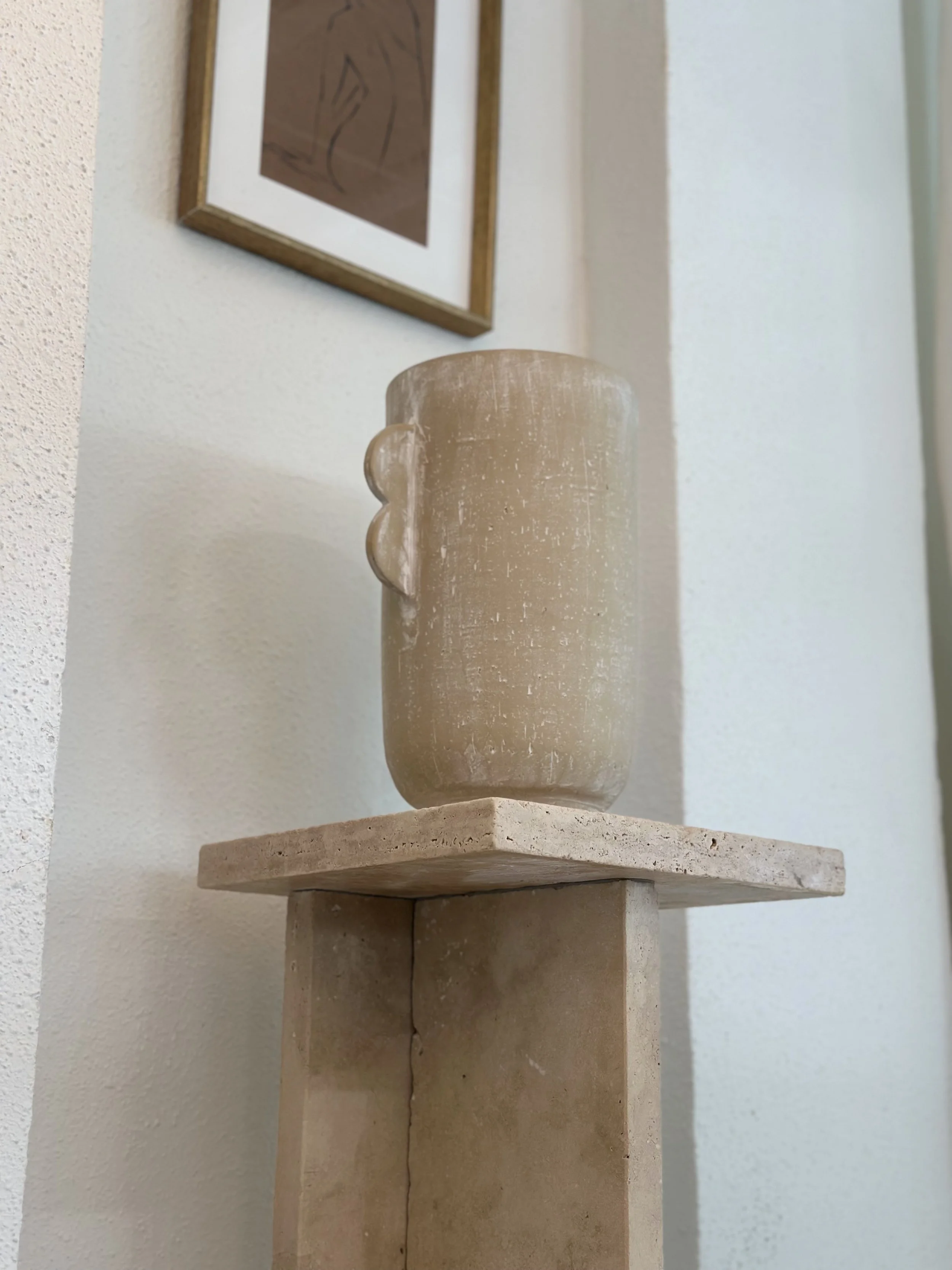 Travertine Decor Stand for Displays — Stono Home