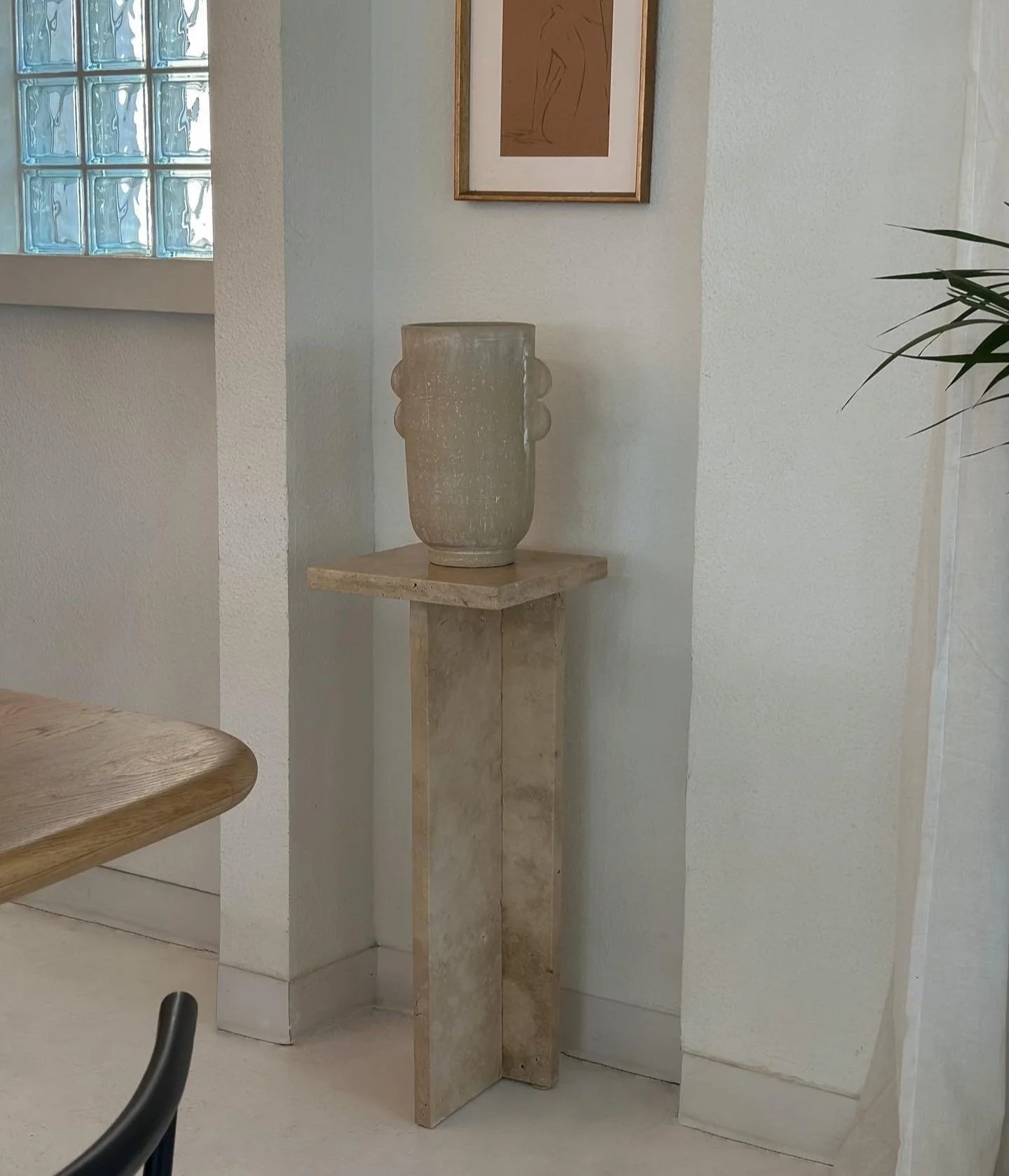 Travertine Decor Stand for Displays — Stono Home