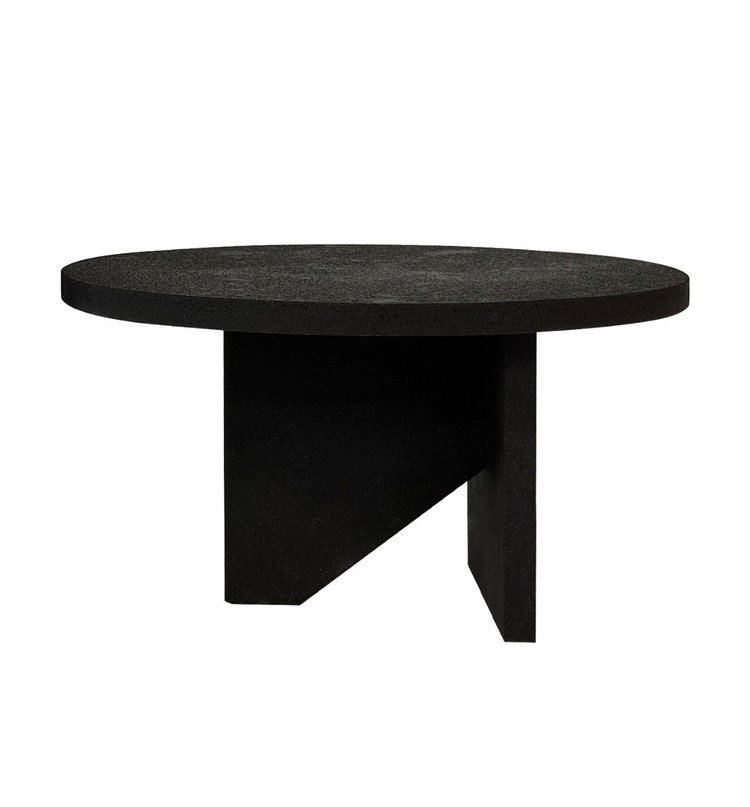 Round Travertine Luna Coffee Table — Stono Home