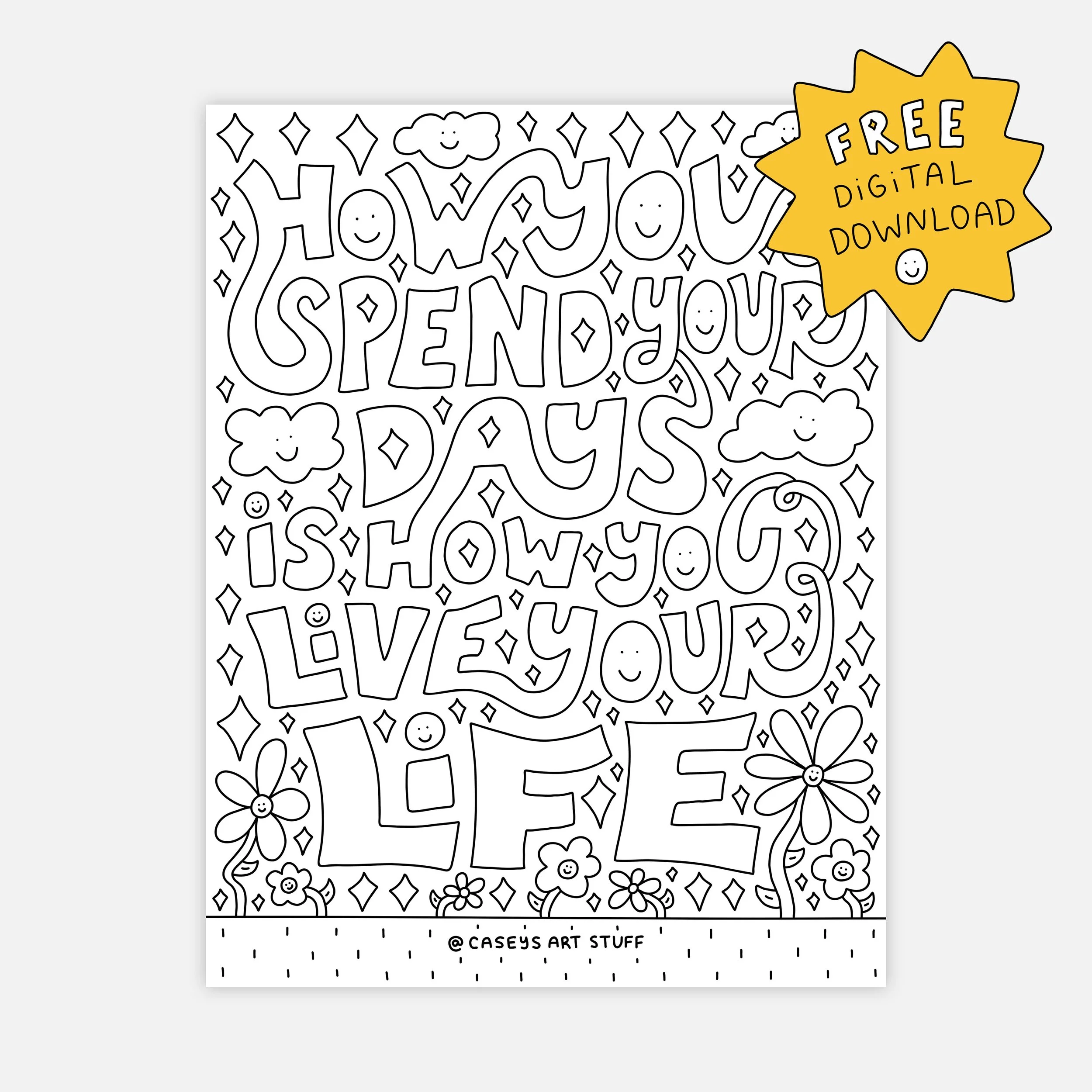 i hope something good happens to you today *free coloring page* — Casey Rae