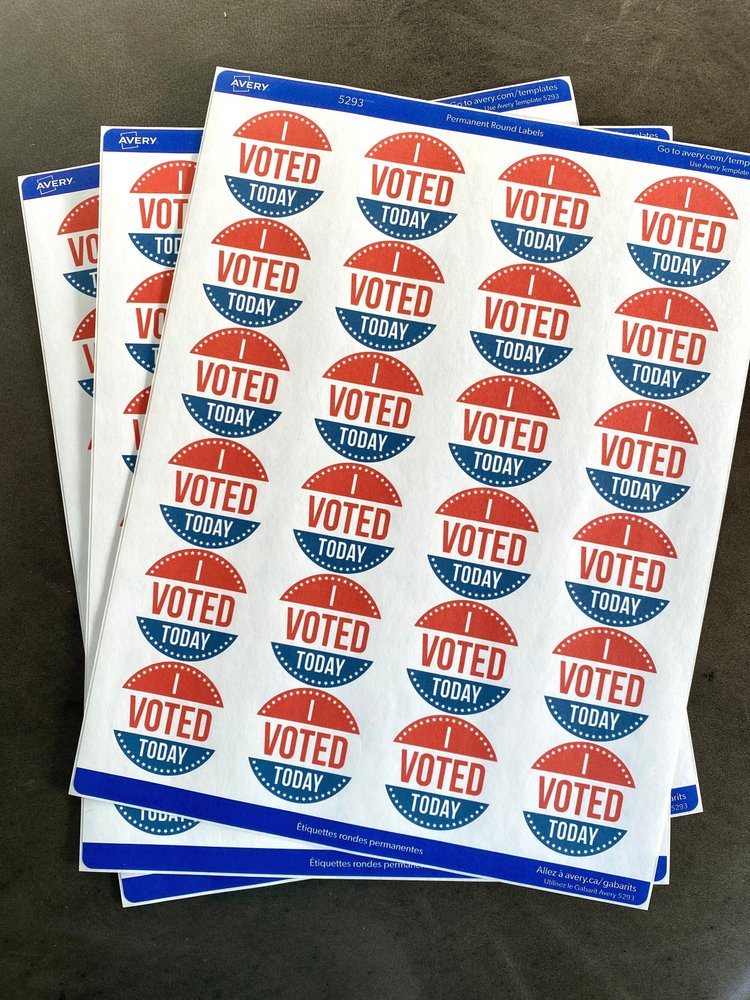 Free Download - "I Voted" stickers to Print at Home — Katie the ...