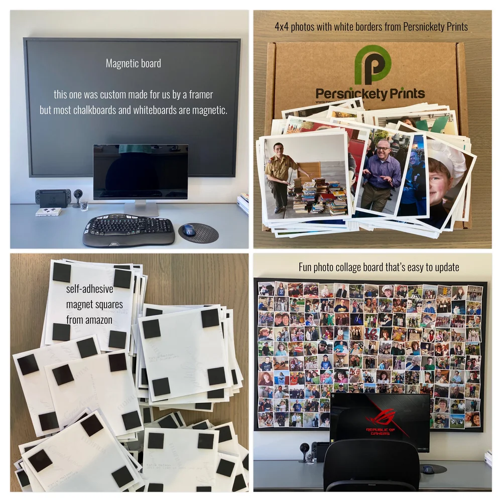 Easy magnetic photo collage board — Katie the Creative Lady | Create ...