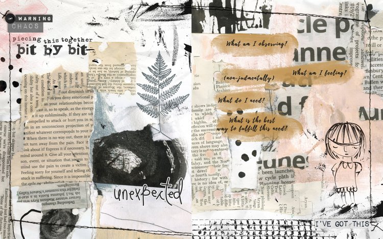 Art journaling spread with an important lesson — Katie the Creative ...