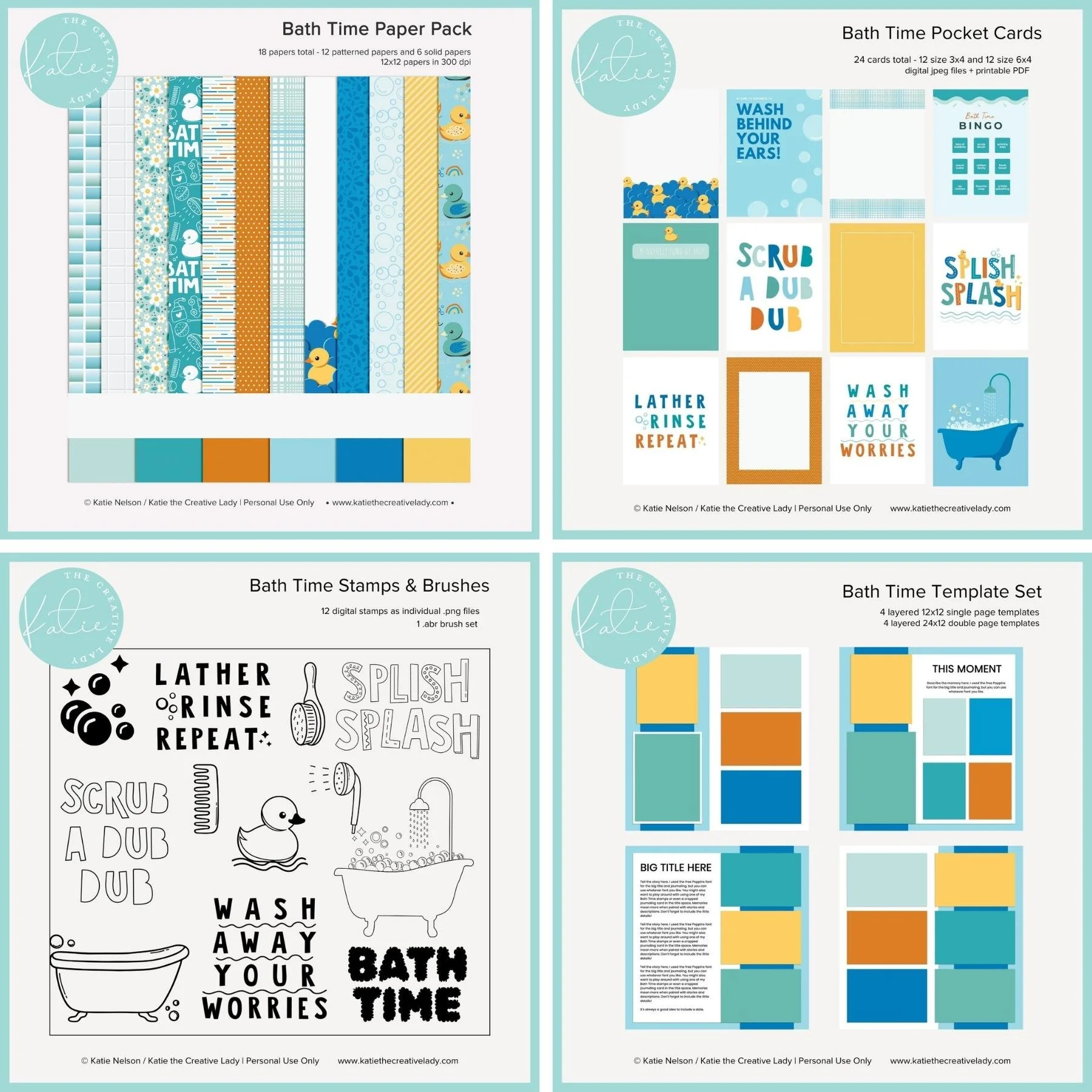 Bath Time Printables Pack — Katie the Creative Lady | Create, Capture ...